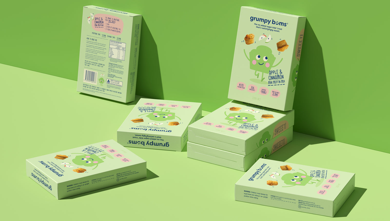 Grumpy Bums, healthy kids snacks, without added sugar