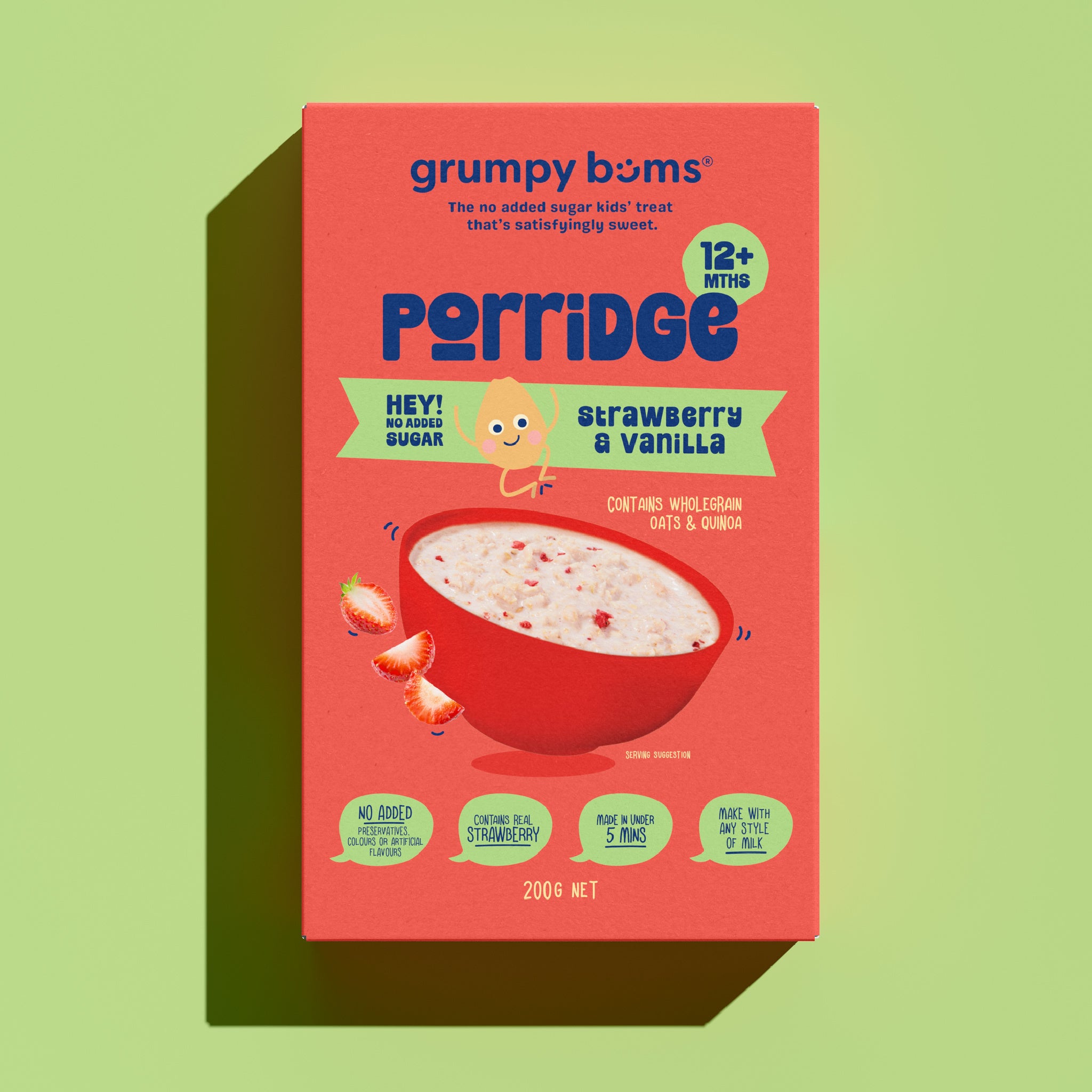 Strawberry & Vanilla Oat Porridge – Grumpy Bums